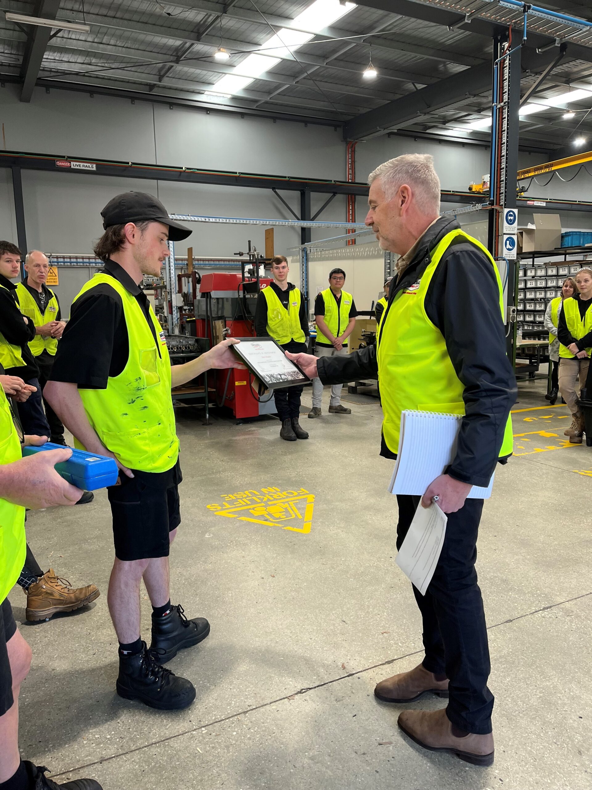 Congratulating Jake Schuster on the completion of his Apprenticeship at ...